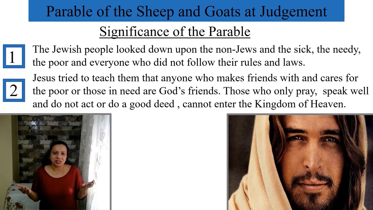 Std 5&6 - Lesson 13 - Parable of the Sheep & Goats at Judgement | Jan ...