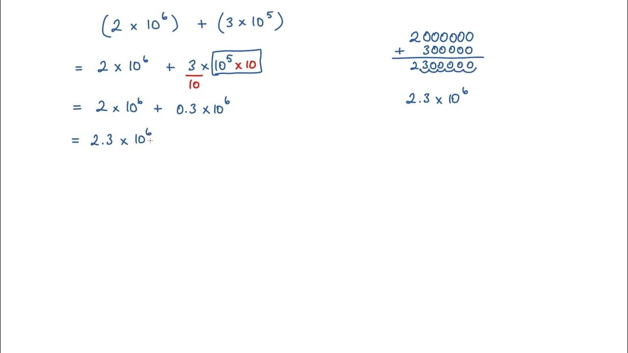 Adding and Subtracting Standard Form Numbers - YouTube