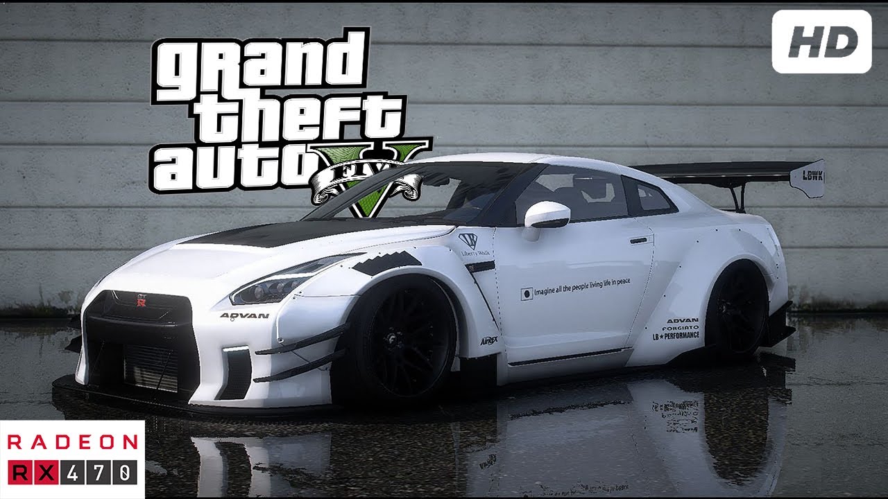 Nissan GTR R35 with drifting and jamp stunts | RTX graphics MOD | 1080p ...