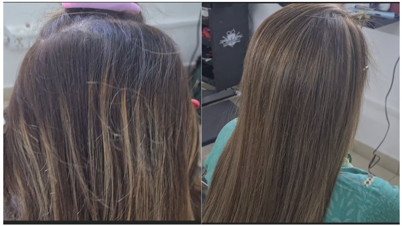 Root touch up of highlights - YouTube