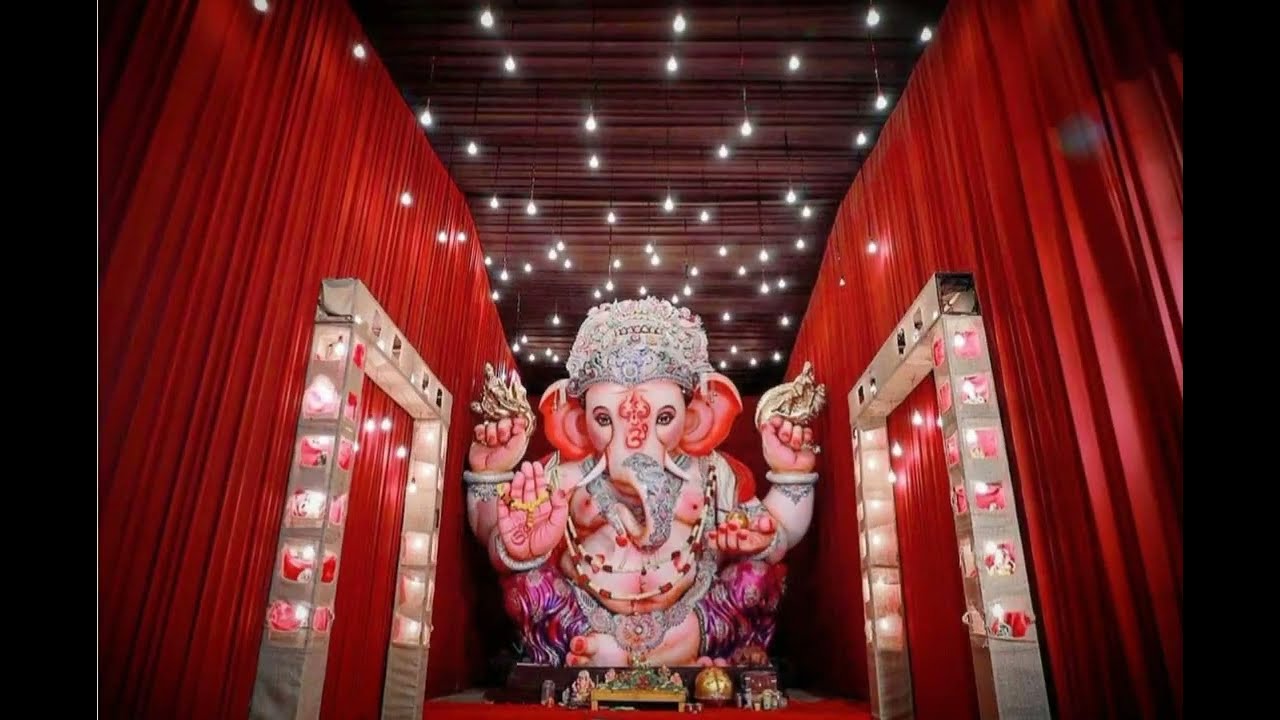 Ganesh Mandapam Decor by AV Events || Ganesh Maharajah || Decoration ...