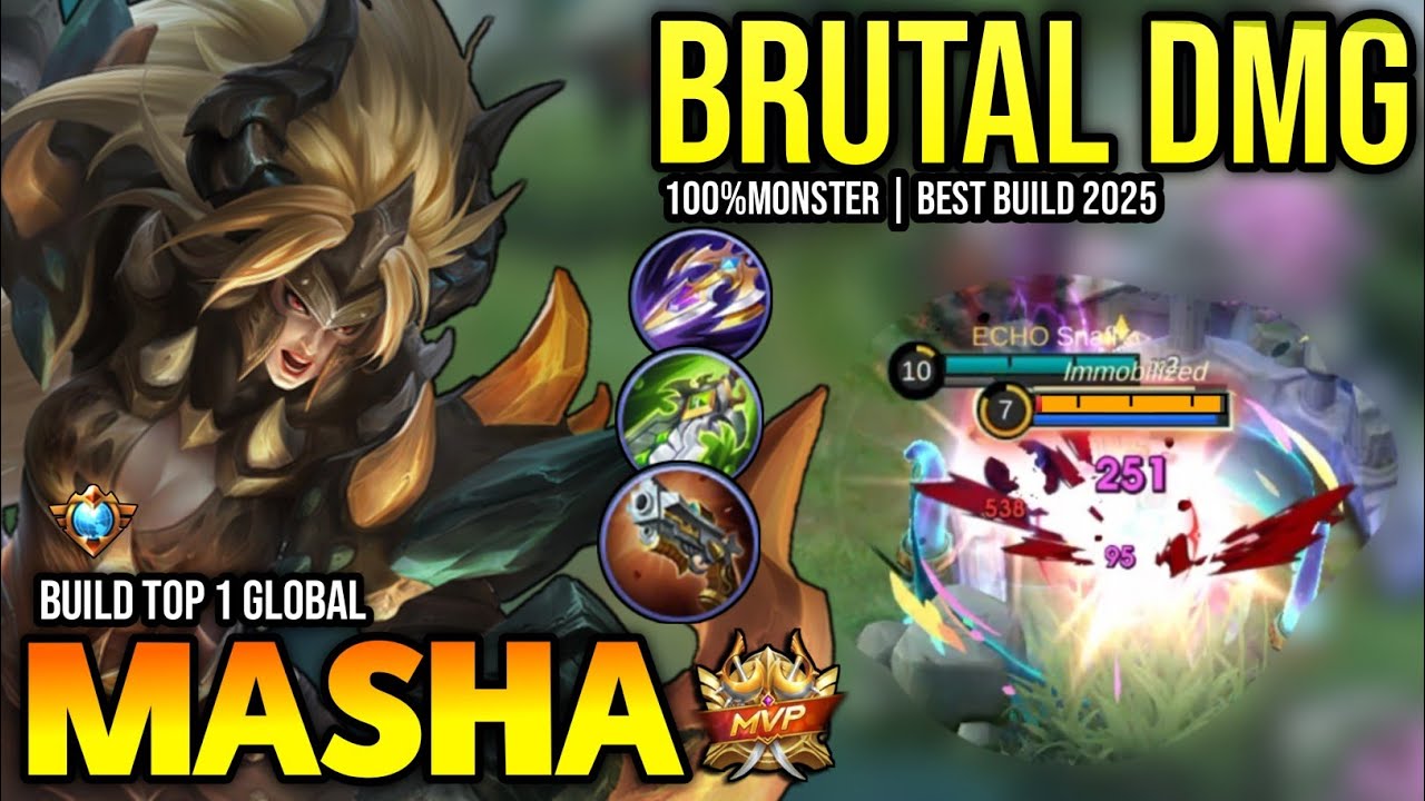 MASHA BEST BUILD 2025 | BUILD TOP 1 GLOBAL MASHA GAMEPLAY | MOBILE ...