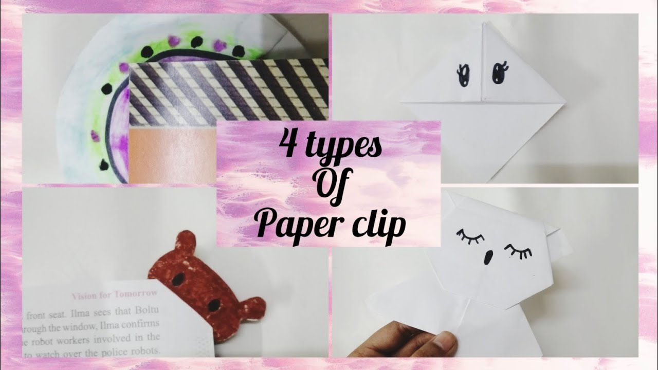 4 types of paper clip you can make it at home|Craft video ep#2|Enjoy ...