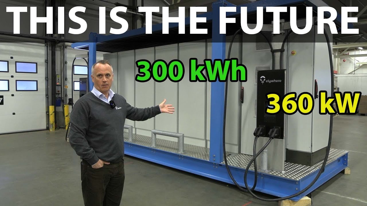 Elywhere's semi-portable 360 kW fast charger with 300 kWh local battery ...