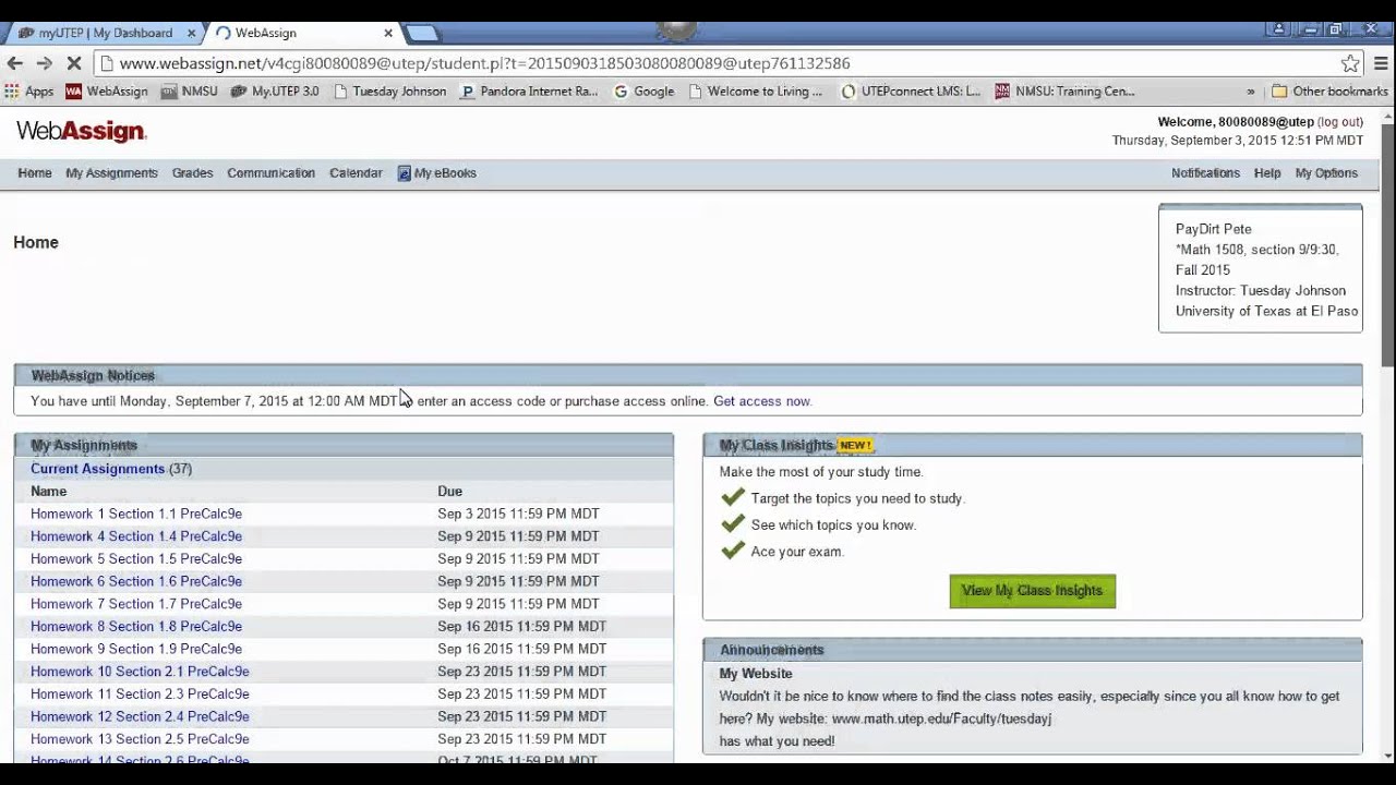 Web Assign Extensions - YouTube