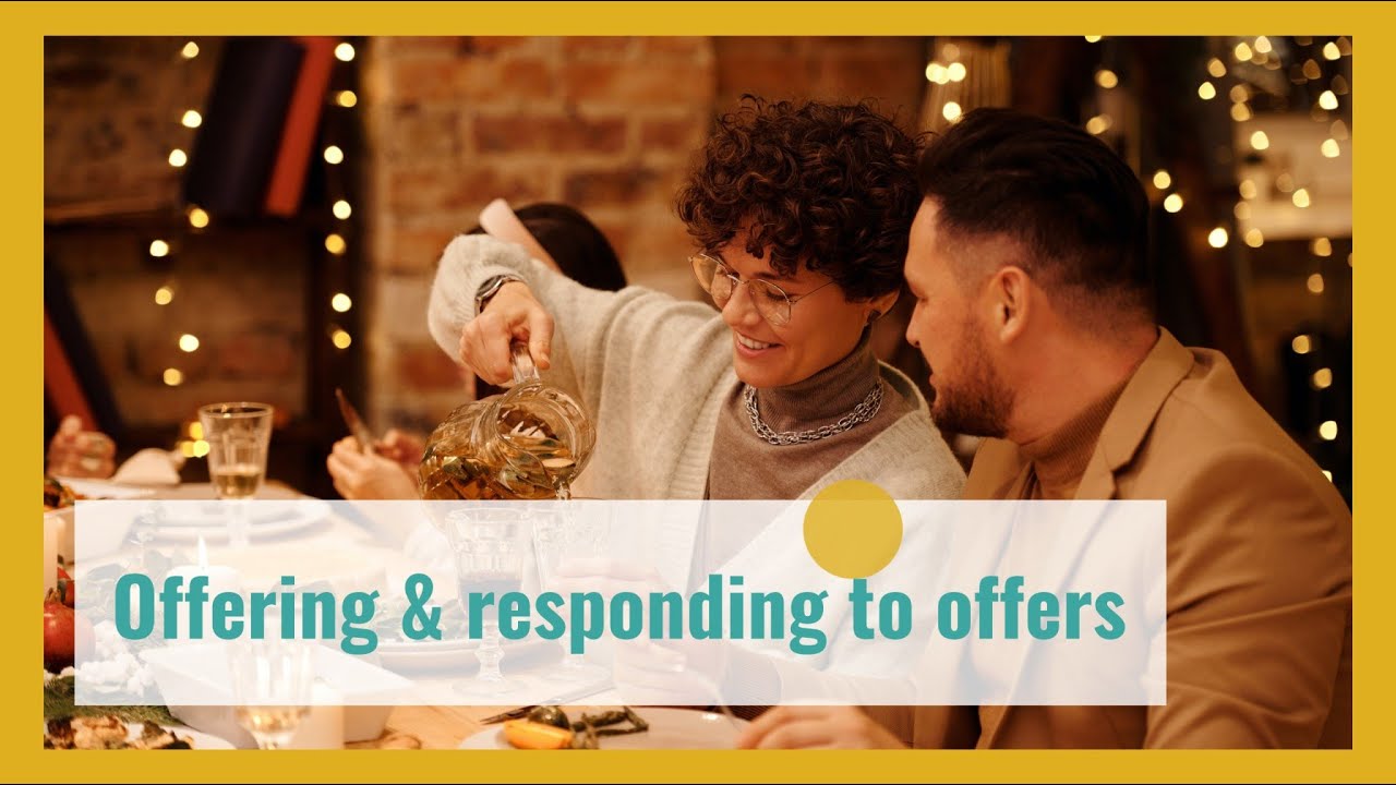 5.1 How to offer and respond to offers in English - YouTube