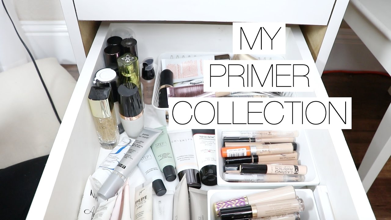Makeup Collection + Storage | Face PRIMERS - YouTube