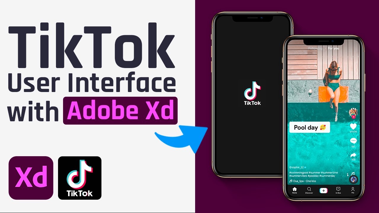 How to design Tik Tok User Interface with Adobe Xd - YouTube