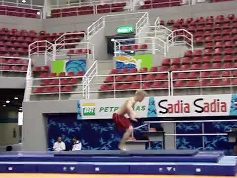 Justin Spring Vault Kazamatsu 2/1 double triple twist gymnastics men’s ...