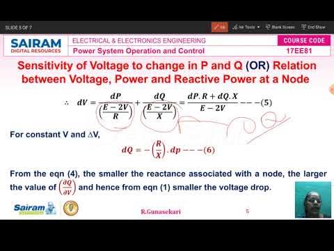 Lecture video6_17EE81_Module-4_Sensitivity of Voltage to change in P and Q_R.Gunasekari - YouTube