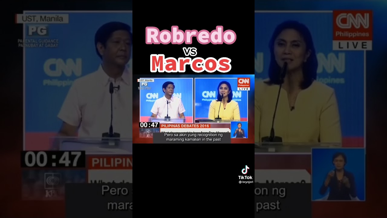 Leni Robredo Vs Bongbong Marcos debate - YouTube