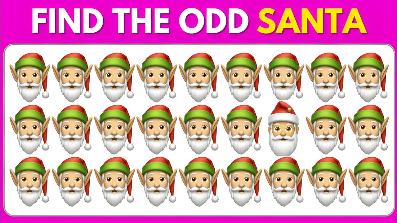 Find The ODD One Out - Christmas Edition 🎄🧑‍🎄⛄ | Easy, Middum, Hard ...
