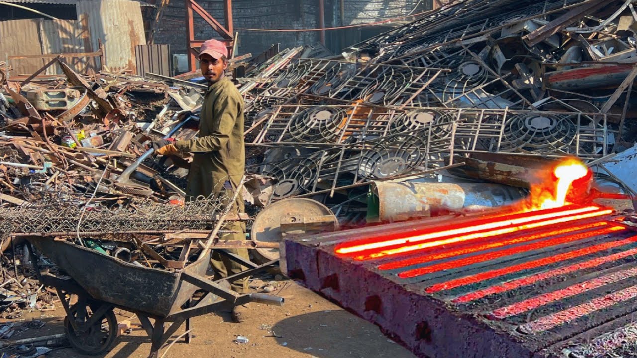 Incrediable Scale! Process of Metal Recycling | Factory Steel Bar ...