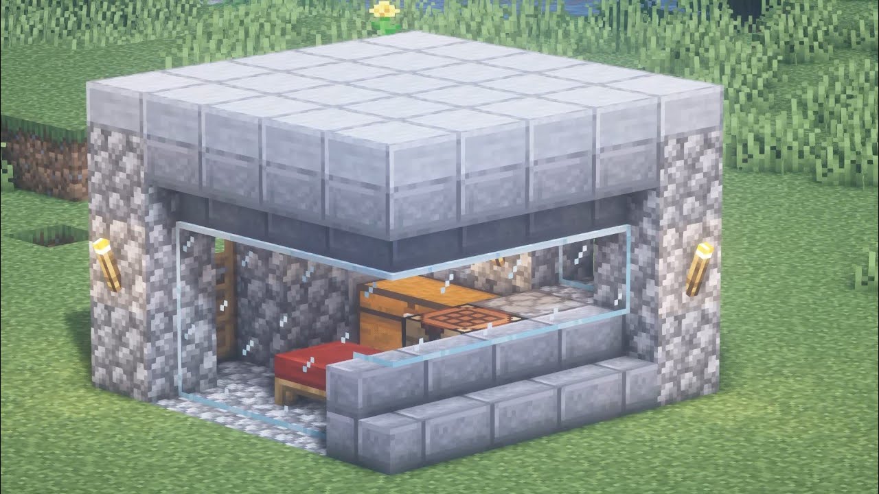 Minecraft House Tutorial | Cobblestone House #Shorts - YouTube