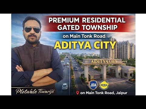 Development video of ADITYA CITY । A Gated Township on Main Tonk Road ...