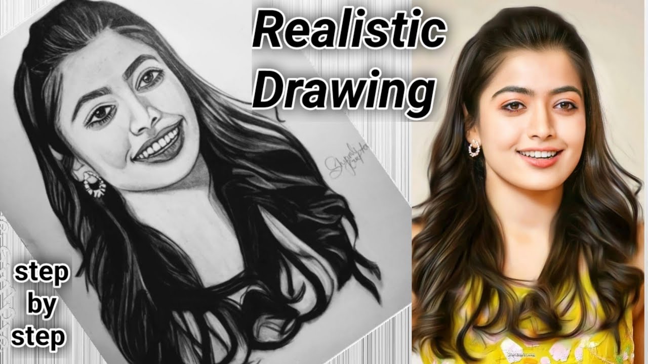 Rashmika Mandanna Realistic Drawing / How to draw south actress ...