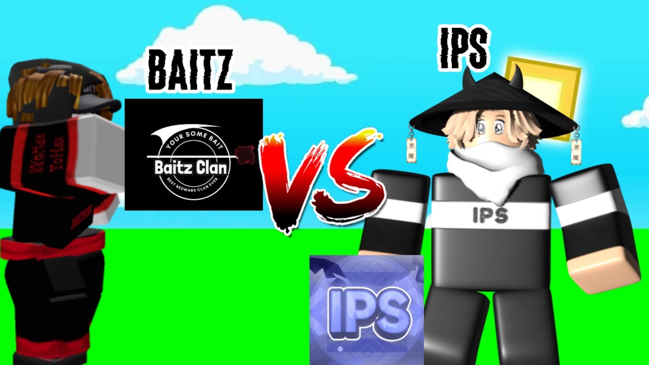 IPS VS BAITZ Roblox bedwars clan war - YouTube