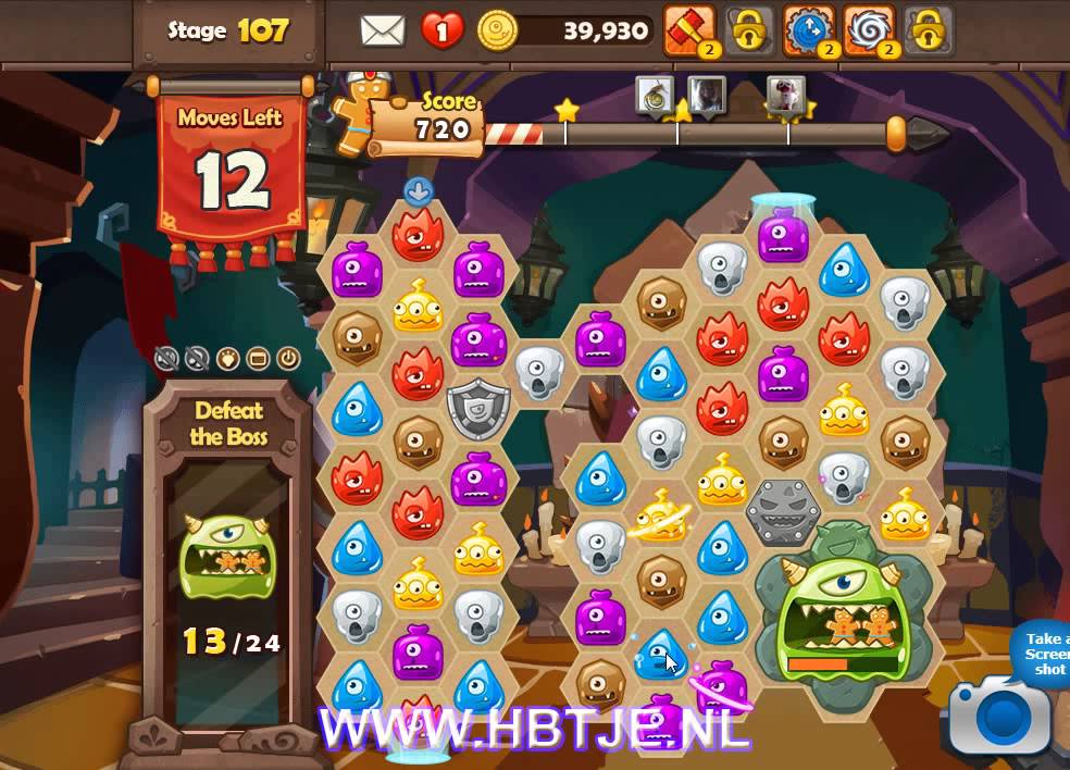 Monster Busters hexa blast level 107 - YouTube
