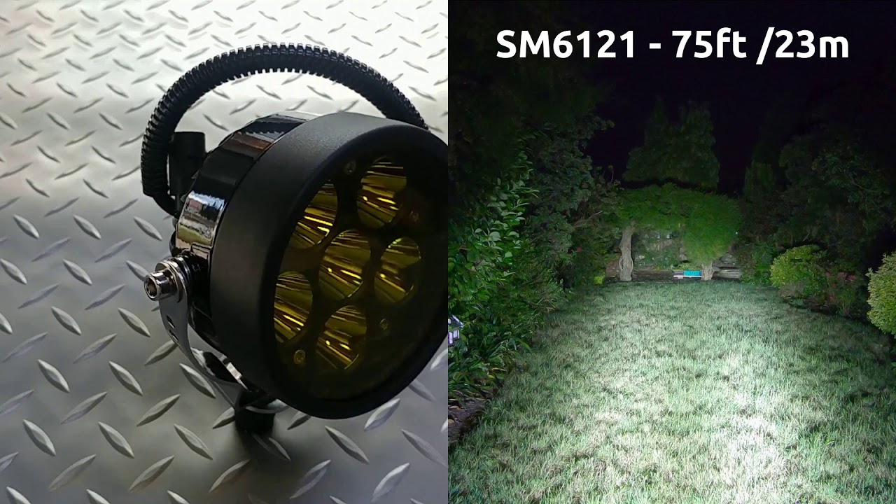 SM6121 LED Light Kit - 360° Close-Up View and Beam Test - YouTube