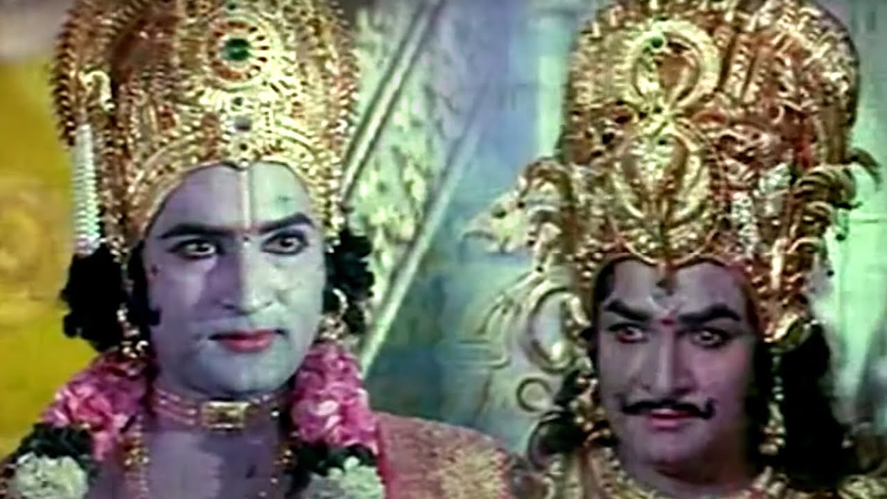 Shoban Babu As Lord Shri Krishna Terrific Scene | Telugu Scene | Telugu ...