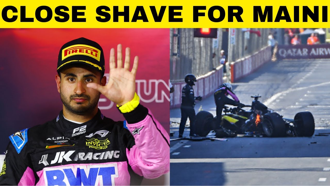 India's Kush Maini suffers horrific crash in Azerbaijan Grand Prix ...