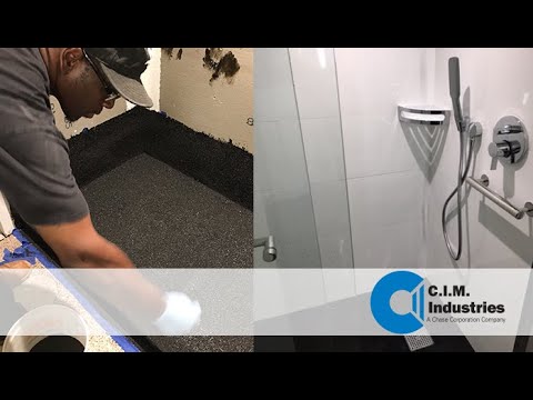How to waterproof under the tile with CIM Industries products - YouTube