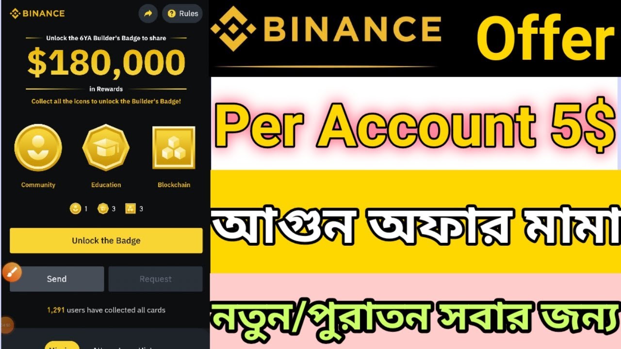 Celebrate Six Years of Building Together | BINANCE New Offer 5 Doller ...