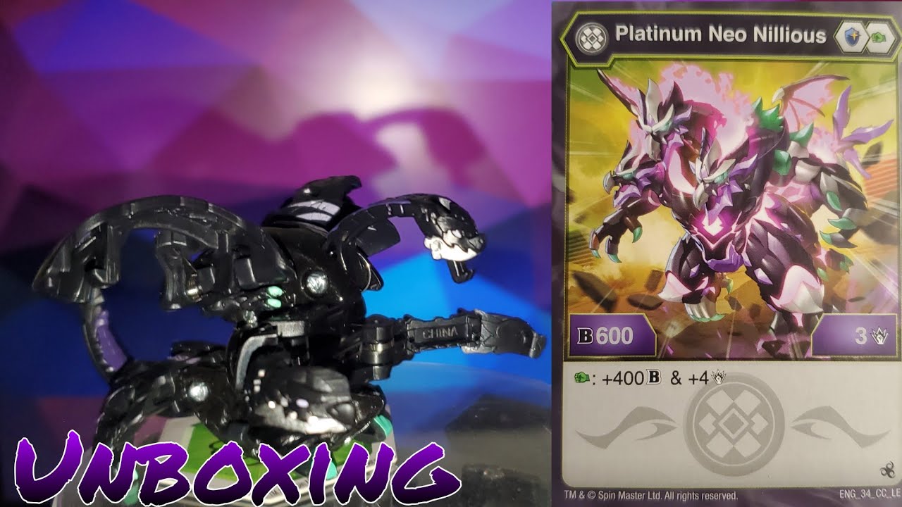 Bakugan Legends Darkus Platinum Neo Nillious Unboxing!! - YouTube