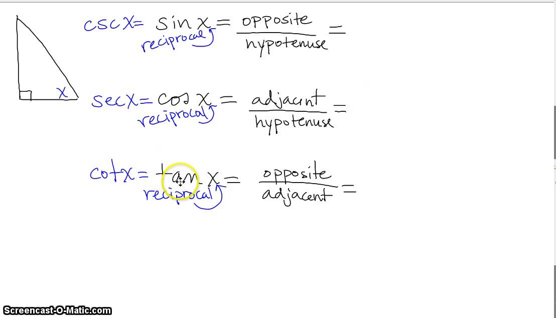 13 right triangle trig ratios - YouTube