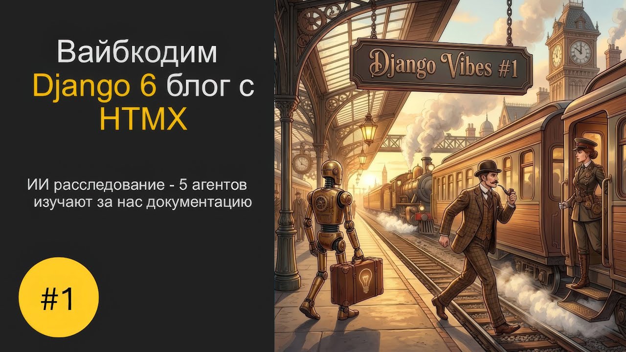 Вайбкодим Django 6 Заставляем 5 агентов изучать документацию за нас #1 ...