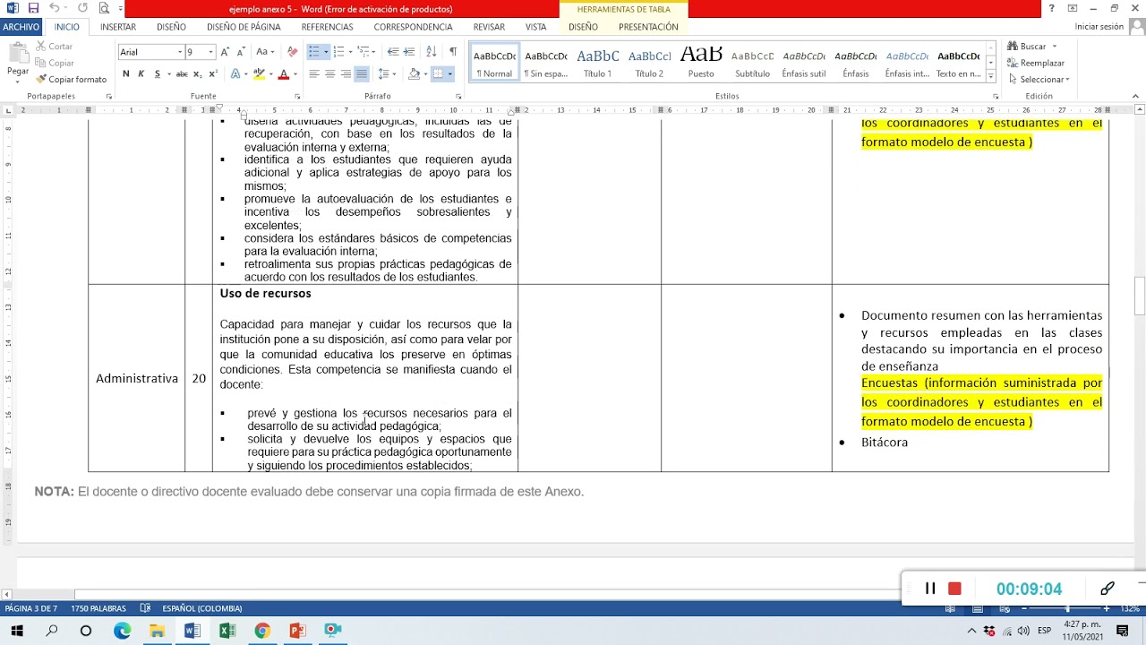 Explicación anexo5 docentes 1278 - YouTube