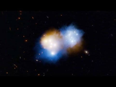 DARK MATTER FLIES AHEAD OF NORMAL MATTER IN MEGA GALAXY CLUSTER ...