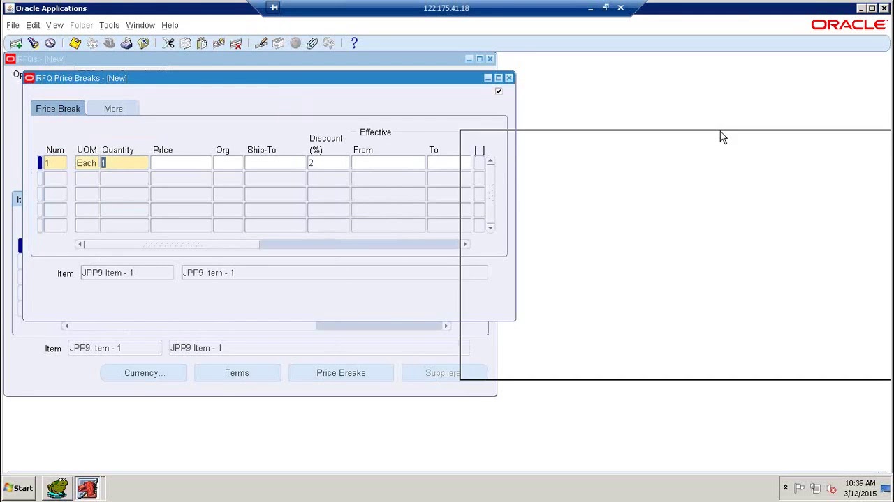 Session 03 How to Create a Standard RFQ in ORACLE APPS R12 - YouTube