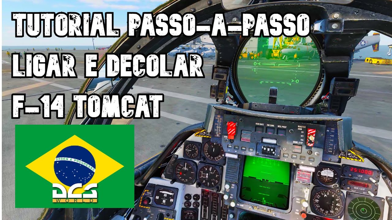 DCS Tutorial - Passo-a-passo como ligar e decolar F-14 - YouTube