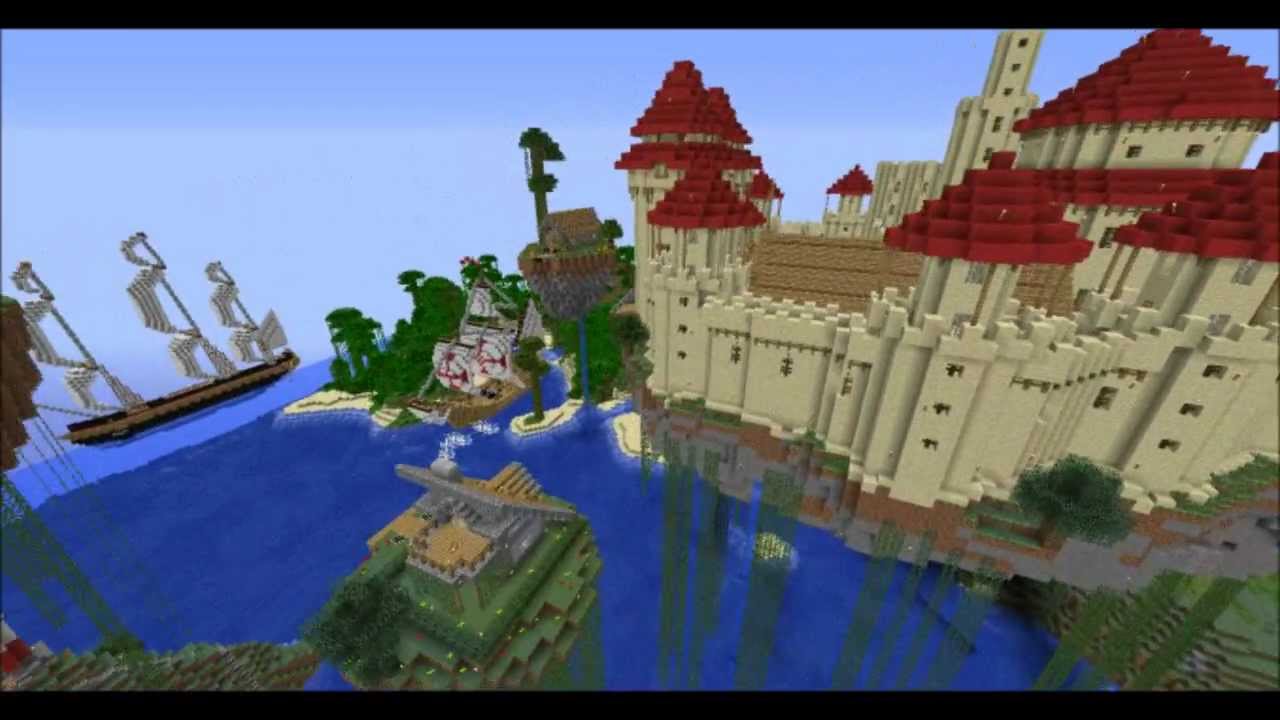 Minecraft - Castle in the sky ! - YouTube