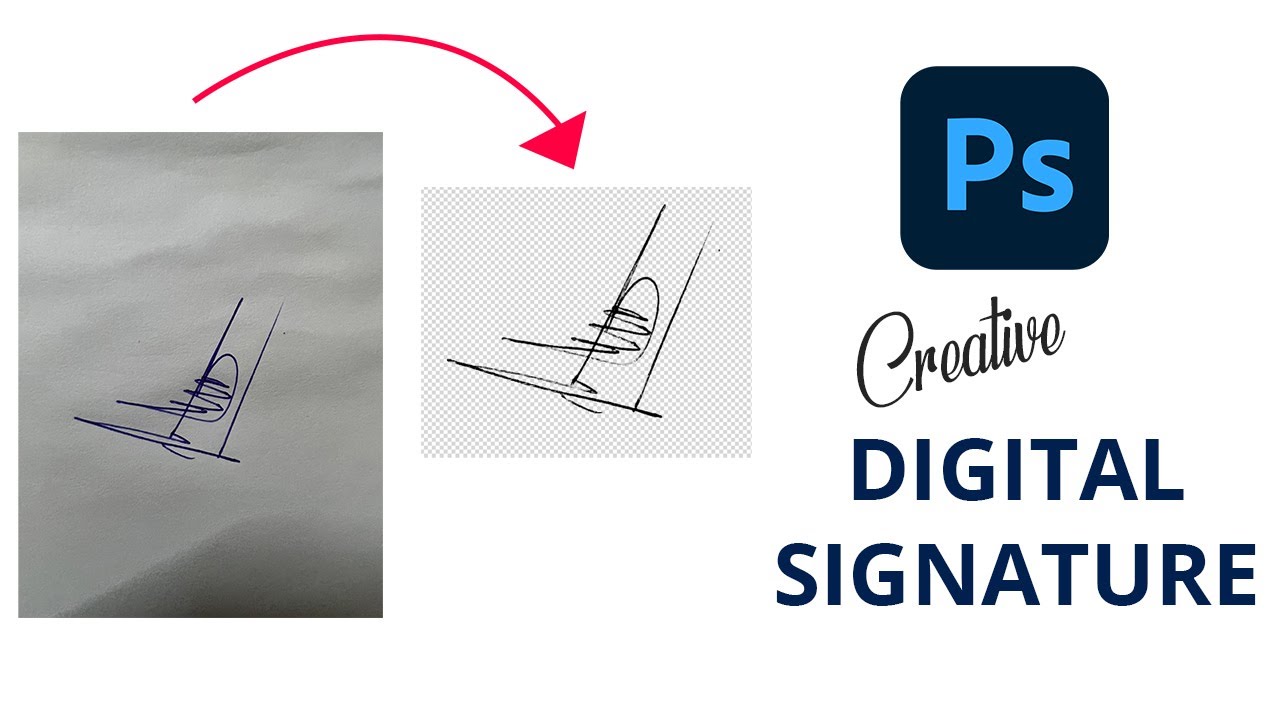 Digital signature in PhotoshopTutorial | Signature transparent ...