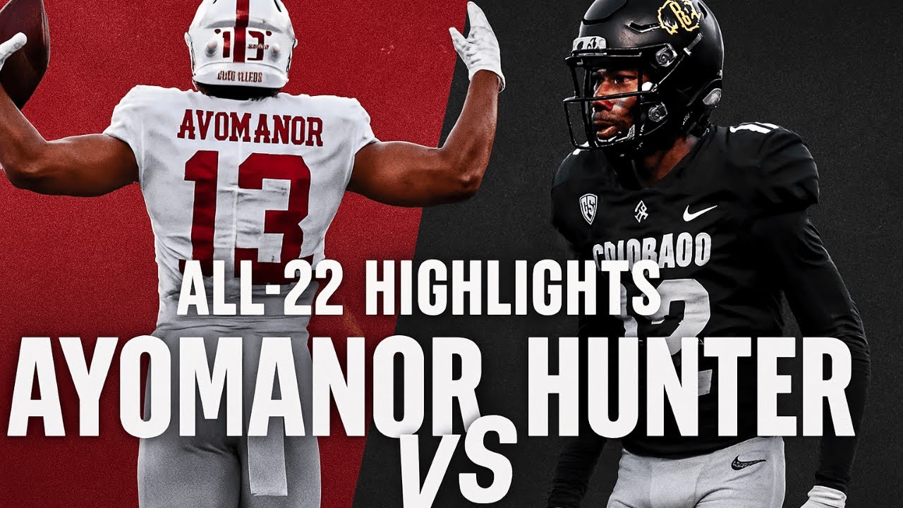 Ayomanor vs Travis Hunter 🔥 All-22 Breakdown + Custom Hype Track | WR ...