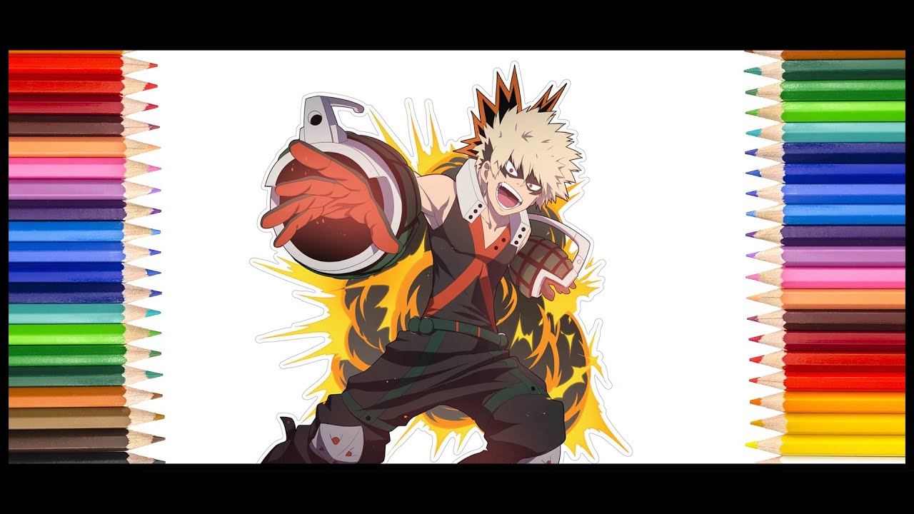How To Draw My Hero Accademia (Bakugo Katsuki) - YouTube