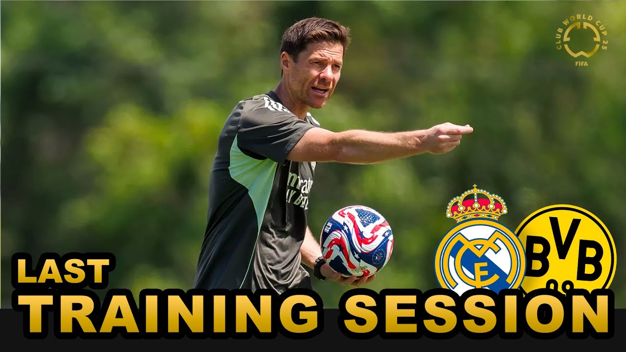 Real Madrid Last Training Session before facing Borussia Dortmund ...