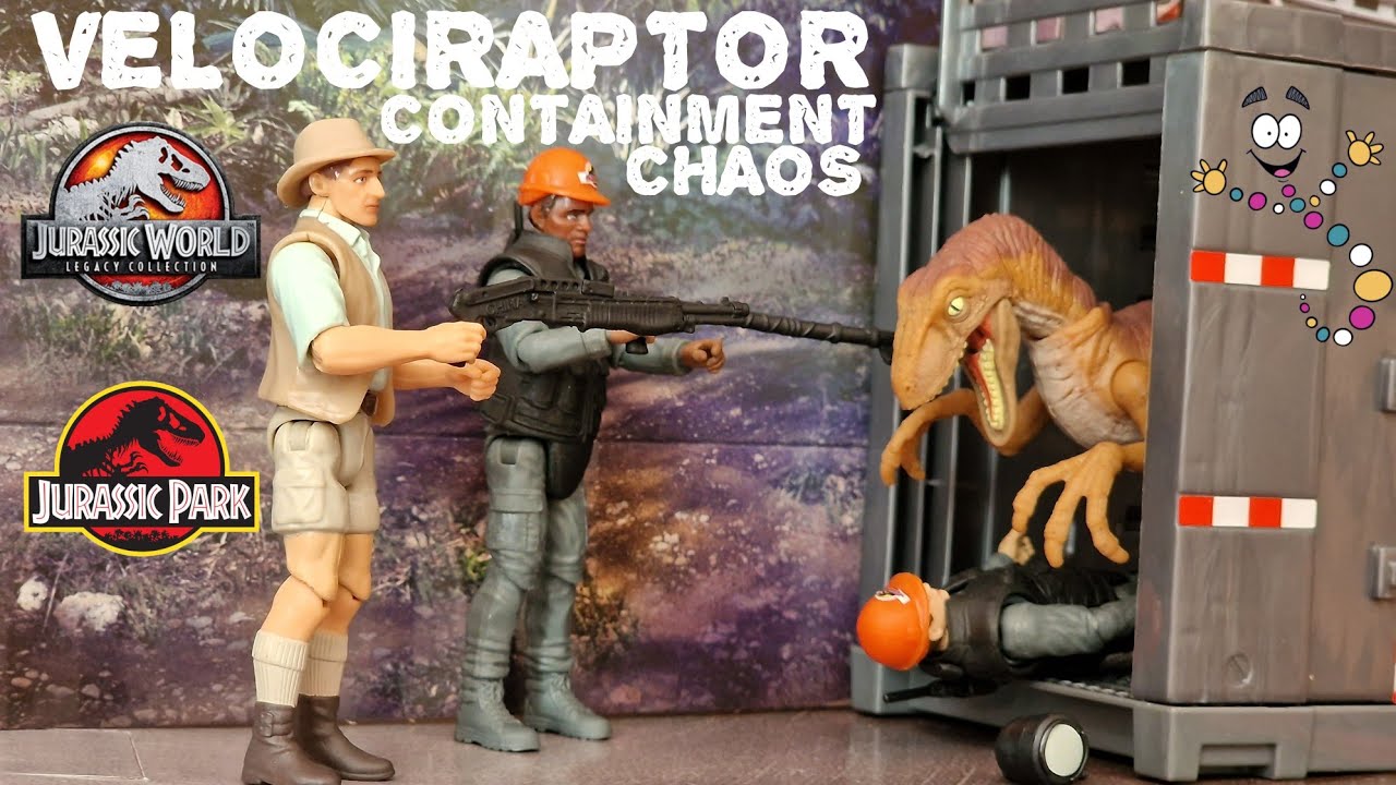 Jurassic World Legacy Collection Velociraptor Containment Chaos Pack ...