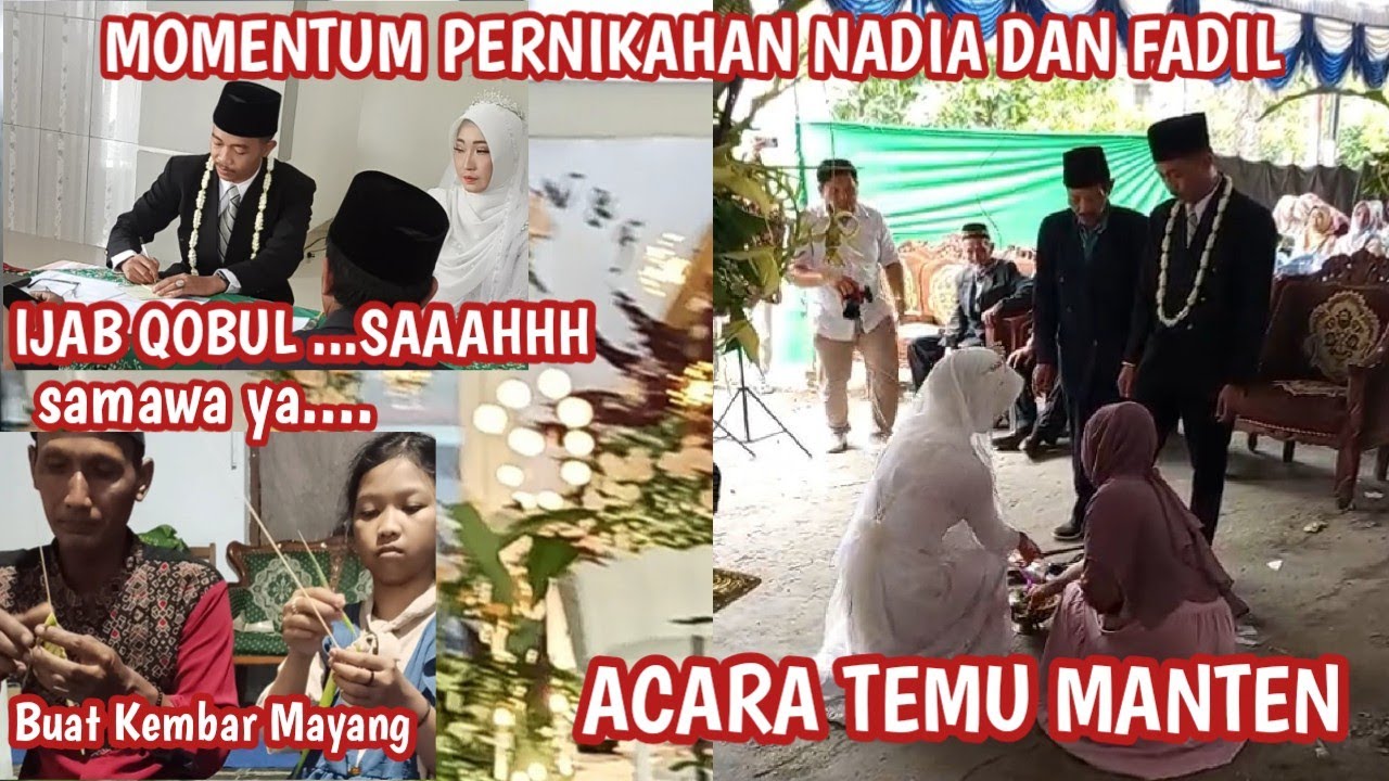 MOMENTUM PERNIKAHAN NADIA DAN FADIL - YouTube