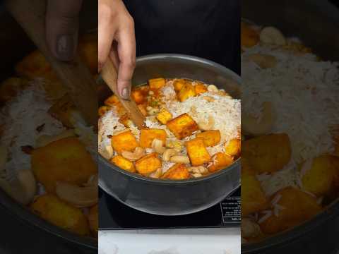 Shahi Paneer Pulao ASMR Cooking #shorts #asmr #recipe #cookingshorts #viral #trending #crunchytreats