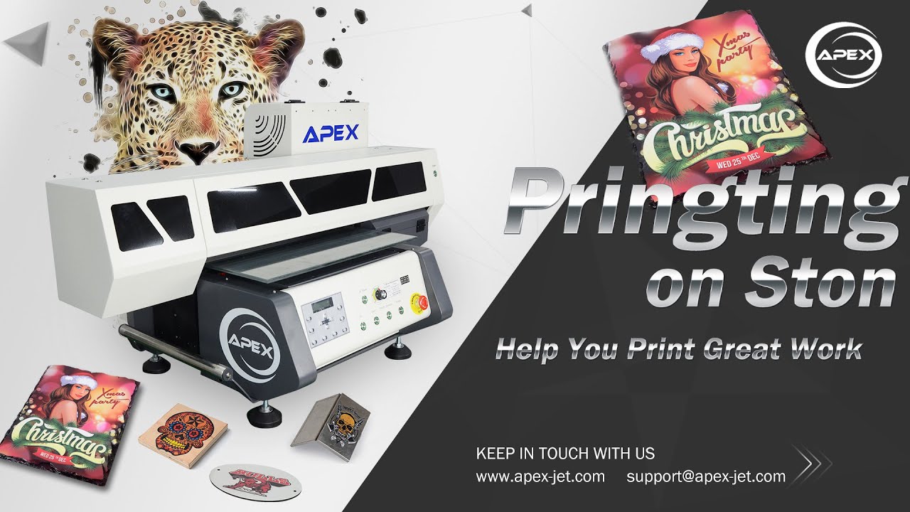 Rock-solid Printing on Stone by Apex Digital Flatbed UV Printer - YouTube