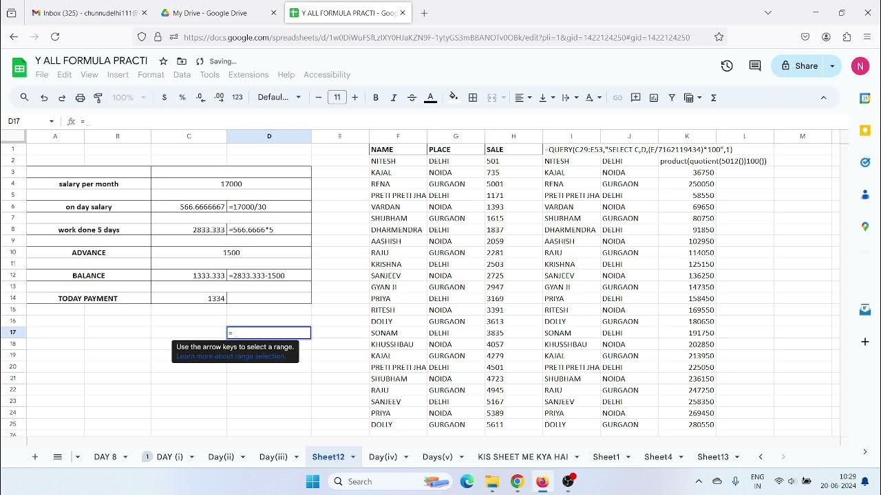 GOOGLE SHEET QUERY WITH CALCULATION (MULTIPLE OR DIVIDE ETC) - YouTube