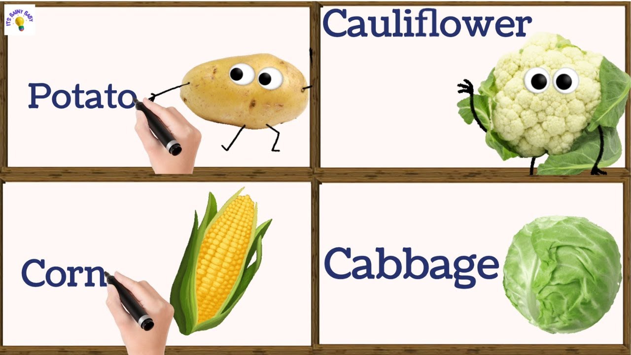 Vegetables | Learning vegetable names for kids and toddlers - YouTube
