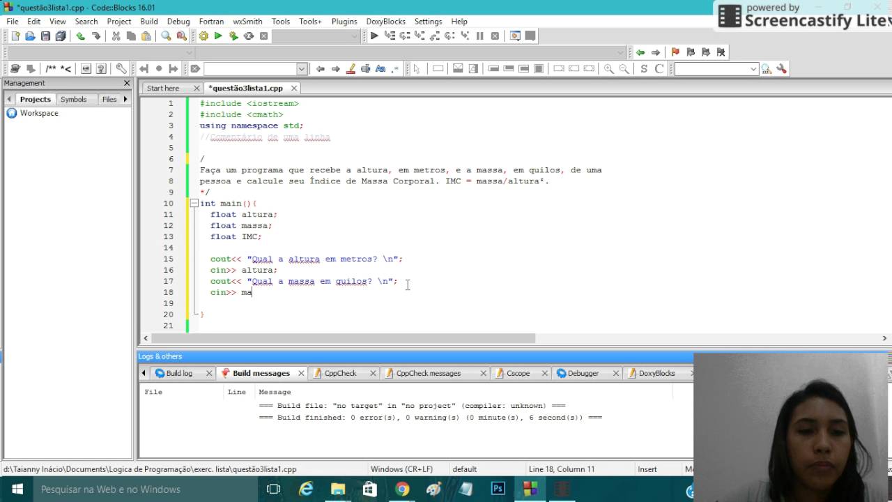 C++ - Calculo do IMC - YouTube