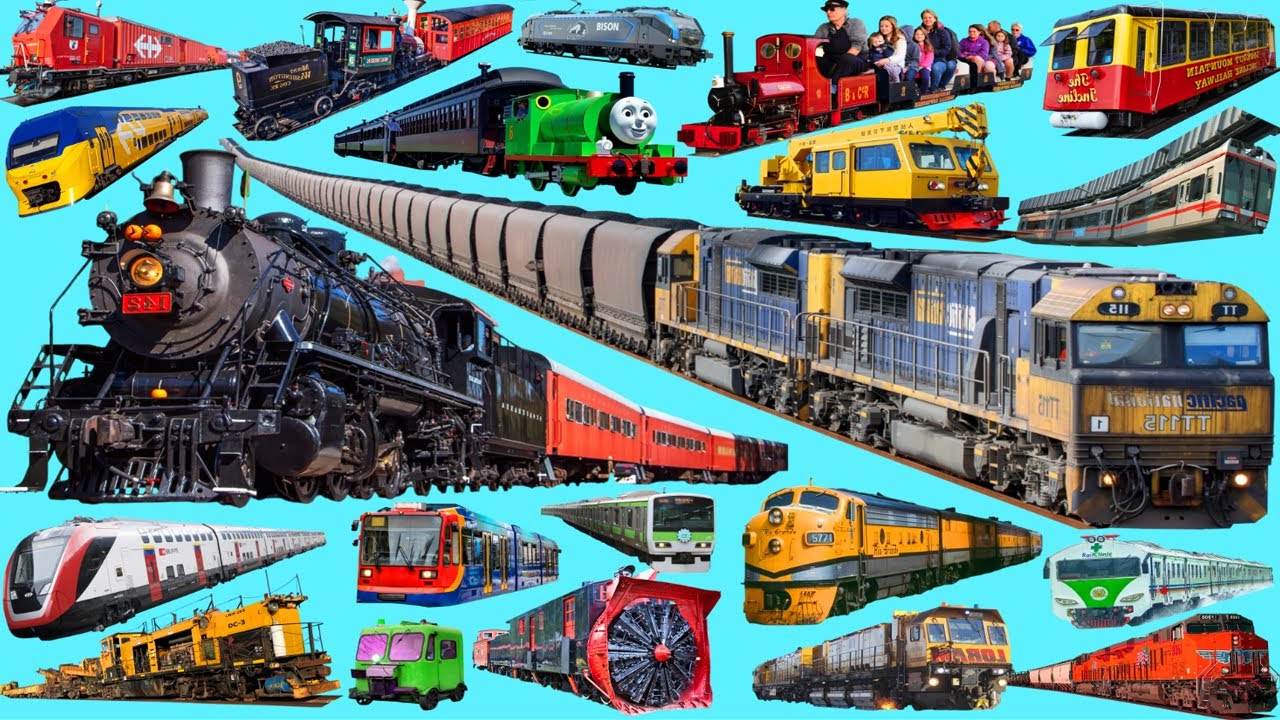 Railway Vehicles, Trains and Subways | Learn names and Sounds of Train ...