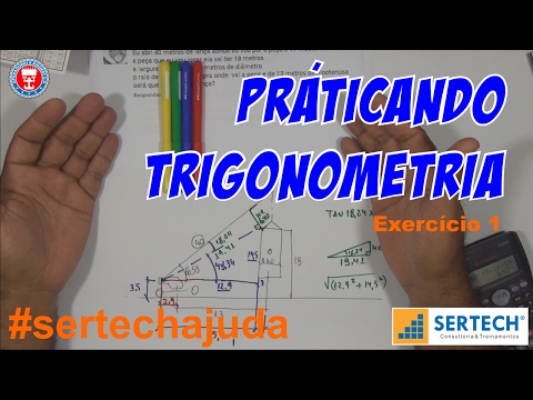 Trigonometria praticando - Verificando folga entre lança e obstáculo -  #sertechajuda