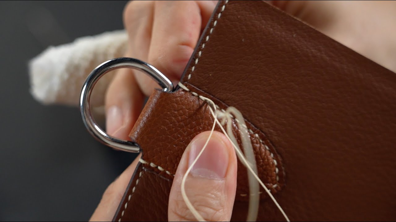Using The Finest Leather From Hermès To Make a Bag - YouTube