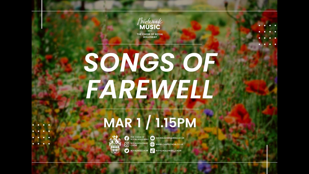 Midweek Music 1st March | Songs of Farewell - YouTube